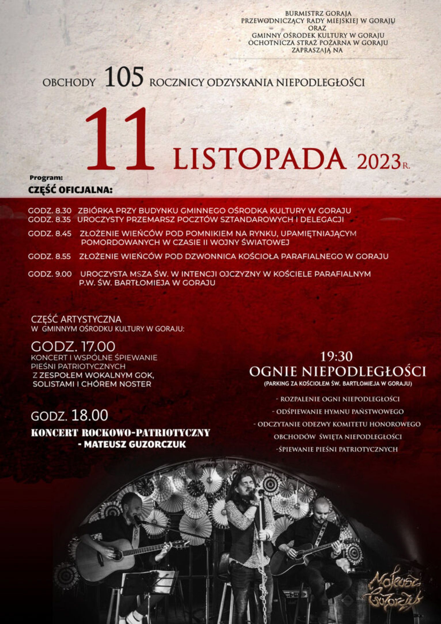 Goraj: Obchody 105. Rocznicy Odzyskania Niepodległości